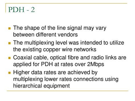 ppt plesiochronous digital hierarchy pdh powerpoint presentation