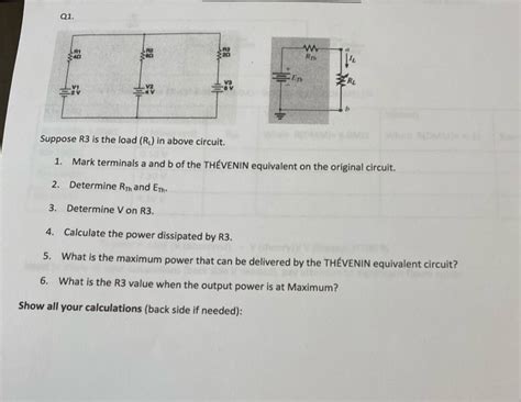 Solved CE EX Suppose R3 Is The Load R In Above Circuit 1 Chegg Com