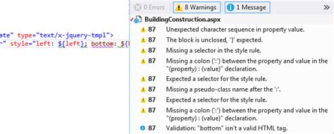 How To Disable Script Template Validation In Visual Studio Web Essentials Stack Overflow