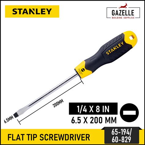 Flat Head Screwdriver Sizes