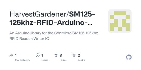 GitHub HarvestGardener SM Khz RFID Arduino Library An Arduino Library For The SonMicro