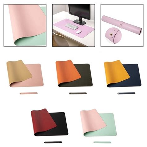 Tapis De Souris Antid Rapant En Cuir Double Face Pour Usage Bureau 80x40cm Ebay