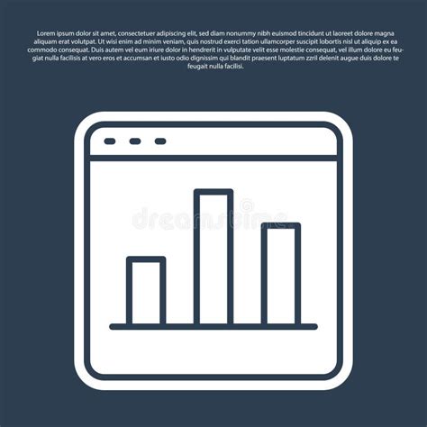 Blue Line Graph Chart Diagram Infographic Icon Isolated On Blue Background Vector Stock