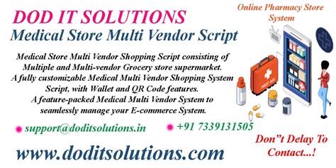 Medical Store Multi Vendor Script — Dod It Solutions By