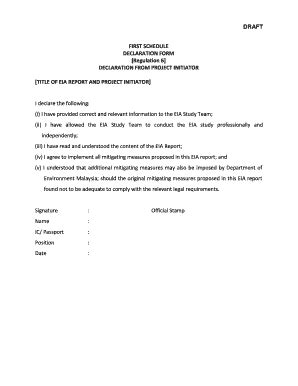 Declaration Project Fill And Sign Printable Template Online