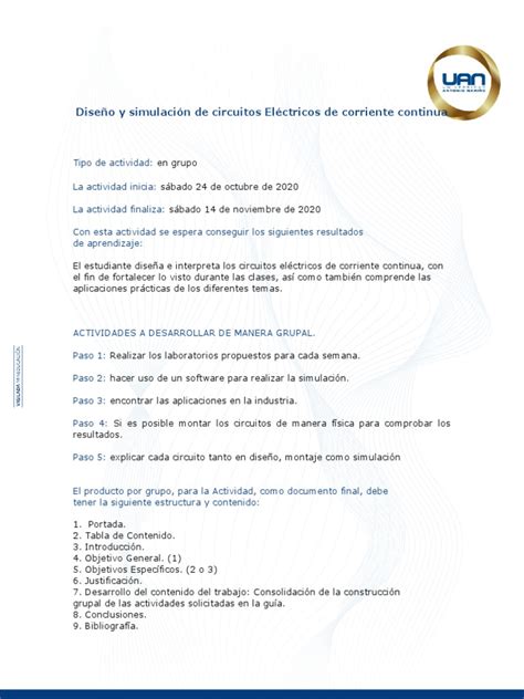 Taller Grupal De Circutios Dc 1 Grupo Pdf Corriente Eléctrica