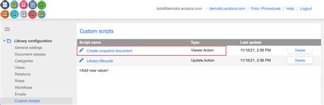 Set Up Custom Scripts In Your Folio Libraries Aodocs Knowledge Base