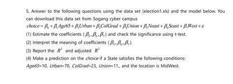 Solved 5 Answer To The Following Questions Using The Data Chegg Com