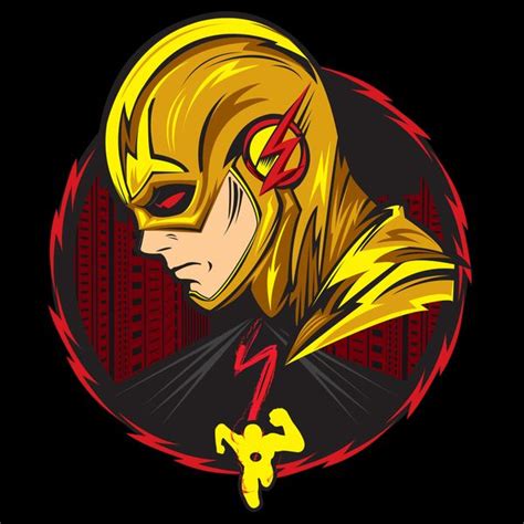 Yellow Villain The Flash Logo Character Illustration Reverse Flash