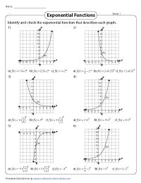 Exponential Functions Worksheets