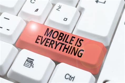 Conceptual Caption Mobile Is Everything Business Approach Handheld Computer Device A Planner