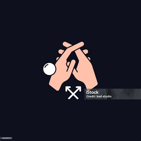 Interlink Fingers Rgb Color Icon For Dark Theme Stock Illustration Download Image Now Art