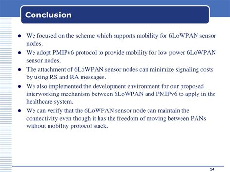 Ppt Development Of Pmipv6 Based 6lowpan Sensor Node Mobility Scheme