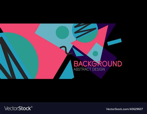 Abstract Background Blocks Lines Triangles Vector Image