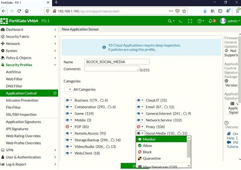 My Cybersecurity Journal Fortigate Application Control