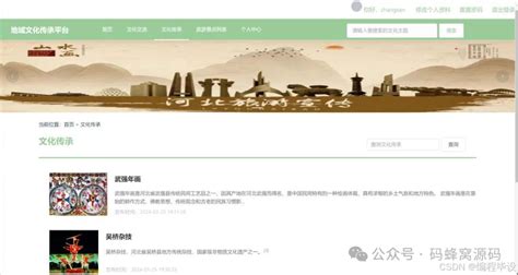 【开题报告 论文 源码】基于springboot和vue框架的地域文化传承平台 csdn博客