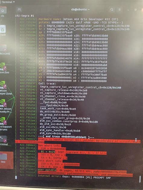 Kernel Crash And Reboot Jetson Agx Orin Nvidia Developer Forums