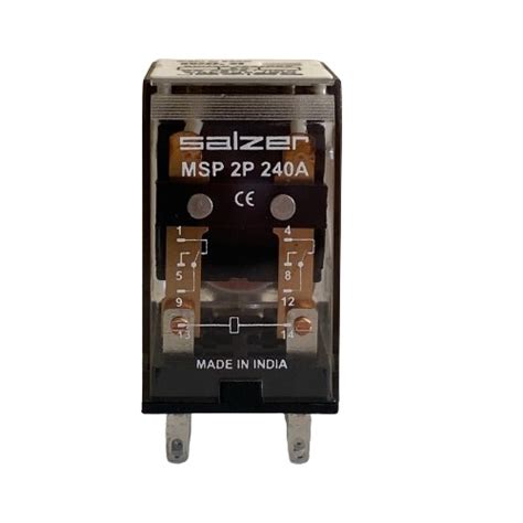 Relay With Base Msp P Pin Pole Vdc Salzer The Industrymart Com