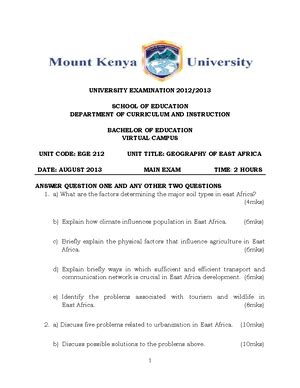 Geog Bk Mr Ogoti R Lecture Notes For Lecturing And Preparation For Exams GEOGRAPHY FORM