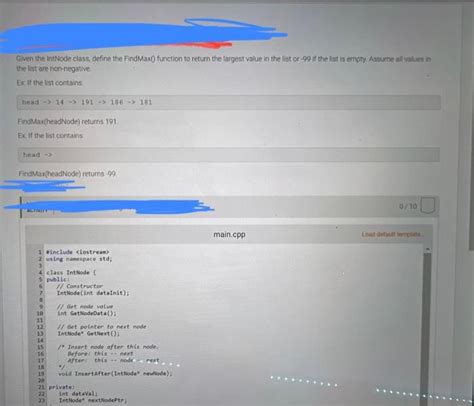 Solved Given The Intnode Class Define The Find Max0