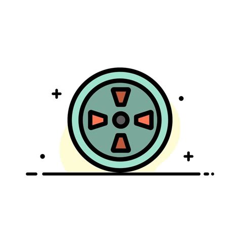 Fan Turbine Wind Business Flat Line Filled Icon Vector Banner Template 15400718 Vector Art At