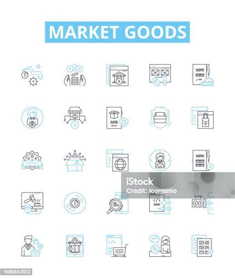 시장 상품 벡터 라인 아이콘이 설정되었습니다 상품 시장 제품 소모품 품목 상품 상품 일러스트레이션 개요 개념 기호 및 기호 0명에 대한 스톡 벡터 아트 및 기타 이미지