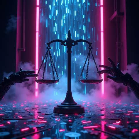 Free Cyberpunk Justice Scales Image Justice Cyberpunk Neon