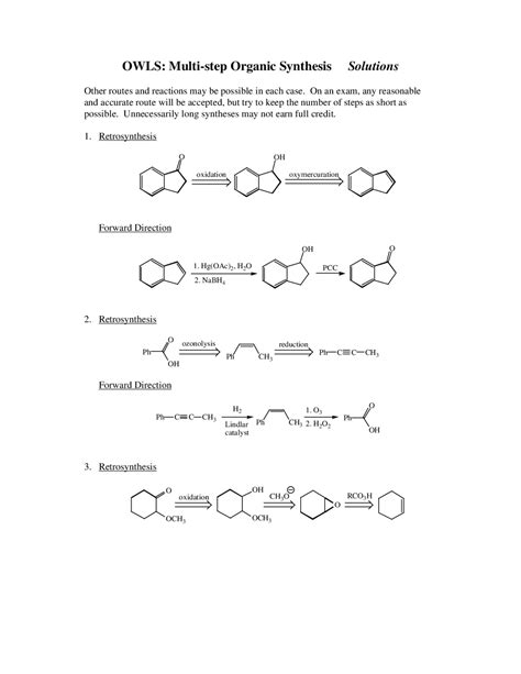 Exam With Solution Multi Step Organic Synthesis Chem 30b Docsity