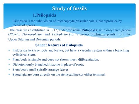 Paleobotany For B Sc III Botany Semester III As Per The Syllabus Of S P P U PUNE PPTX