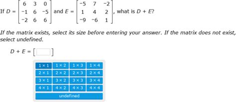 IXL Add And Subtract Matrices Year Maths Practice