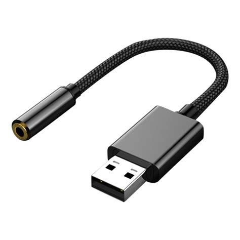 VALSEEL USB To Mm Audio Adapter USB To AUX Audio External Stereo Sound Card For Headphones