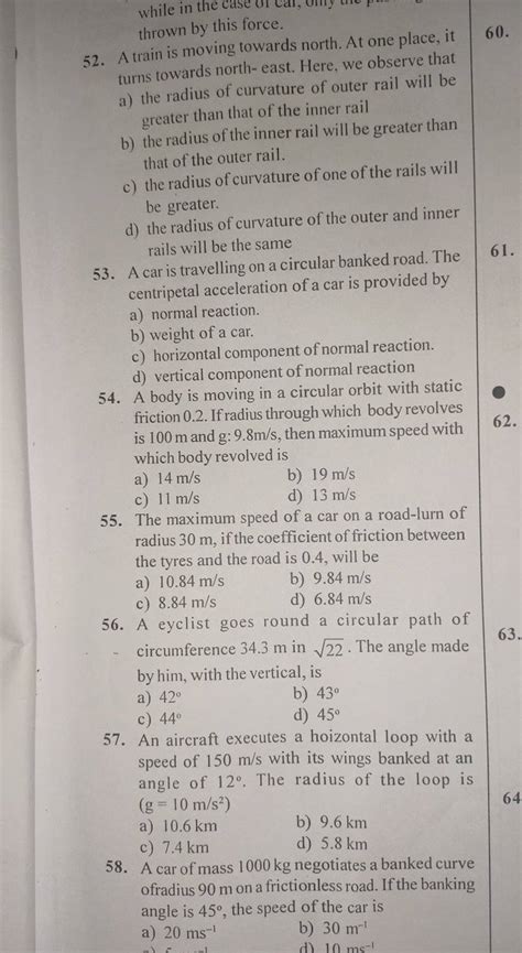 A Body Is Moving In A Circular Orbit With Static Friction 02 If Radius