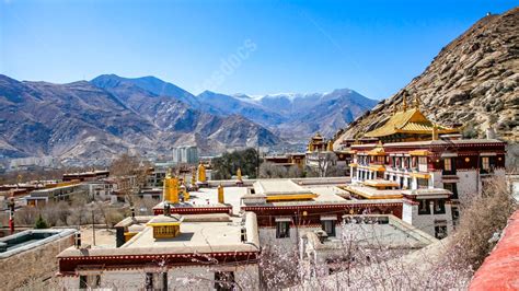 Landscape Architecture Tibet Temple Powerpoint Background For Free