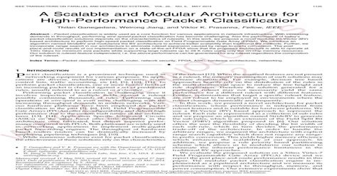 Pdf A Scalable And Modular Architecture For High Performance Packet
