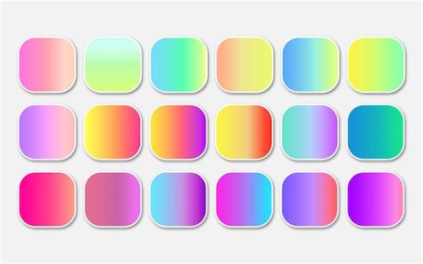 Premium Vector Colors Gradient Collection Palette Set