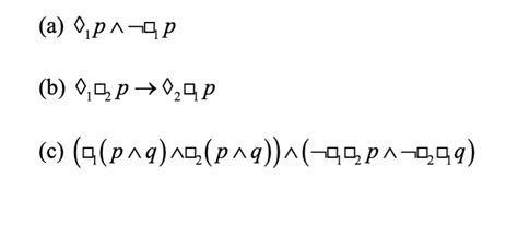 for each of the following formulas of epistemic