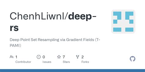 github chenhliwnl deep rs deep point set resampling via gradient