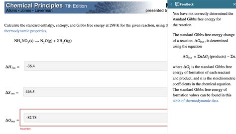 Solved Presented Bcalculate The Standard Enthalpy Entropy