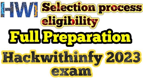 Hackwithinfy Exam Hackwithinfy Preparation Hackwithinfy Selection Process YouTube