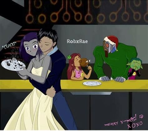 Teen Titans Love Robin And Raven