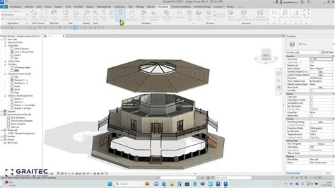 How To Displaced Levels In Revit To Create An Exploded Style View Youtube