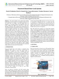 Password Based Door Lock System Password Based Door Lock System Pdf PDF PRO