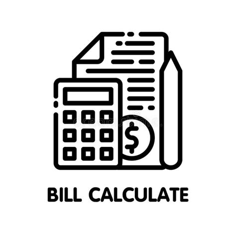 Calculate Bill Stock Illustrations 5468 Calculate Bill Stock