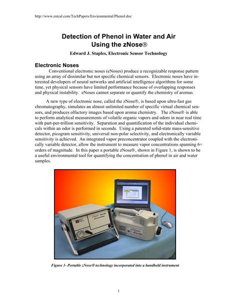 Pdf Detection Of Phenol In Water And Air Dokumentips