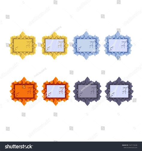 vector square frame design element set stock vector royalty free