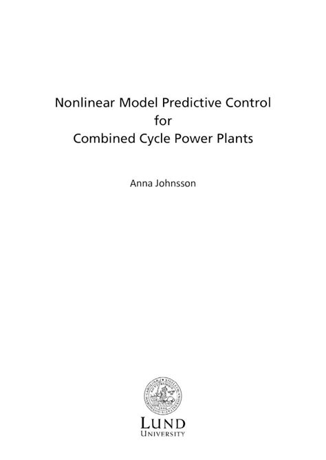 pdf nonlinear model predictive control for combined cycle dokumen tips