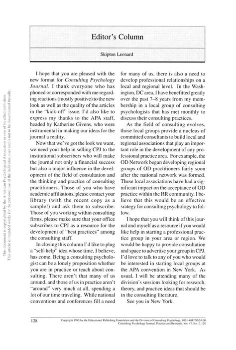 editor s column