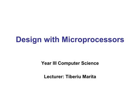 Pdf Design Systems With Microprocessors Utclujrousersutclujro