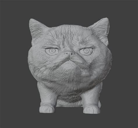 Stl File Grumpy Cat Keychain 🐱 ・3d Printing Template To Download・cults