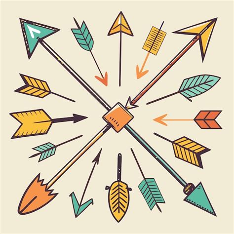 A Circle With Arrows Pointing To The Right And The Word Arrow Premium